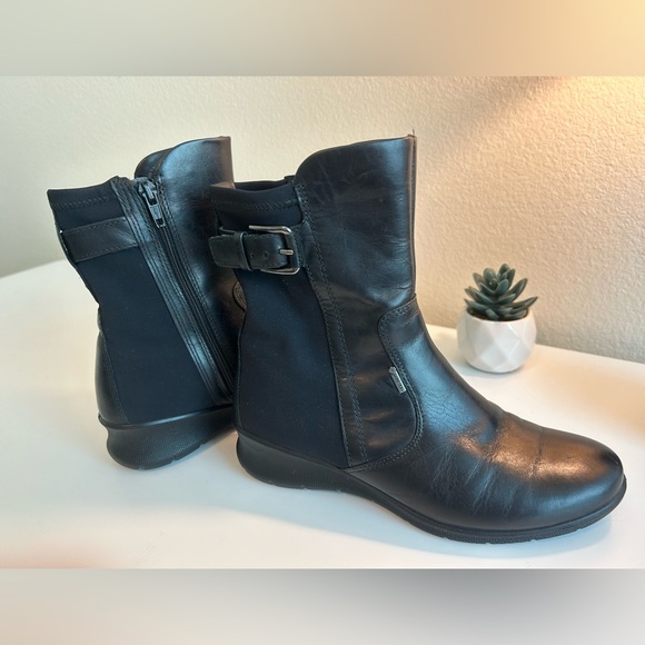 Ecco | Shoes | Ecco Babett Wedge 45 Gtx Boots Black | Poshmark